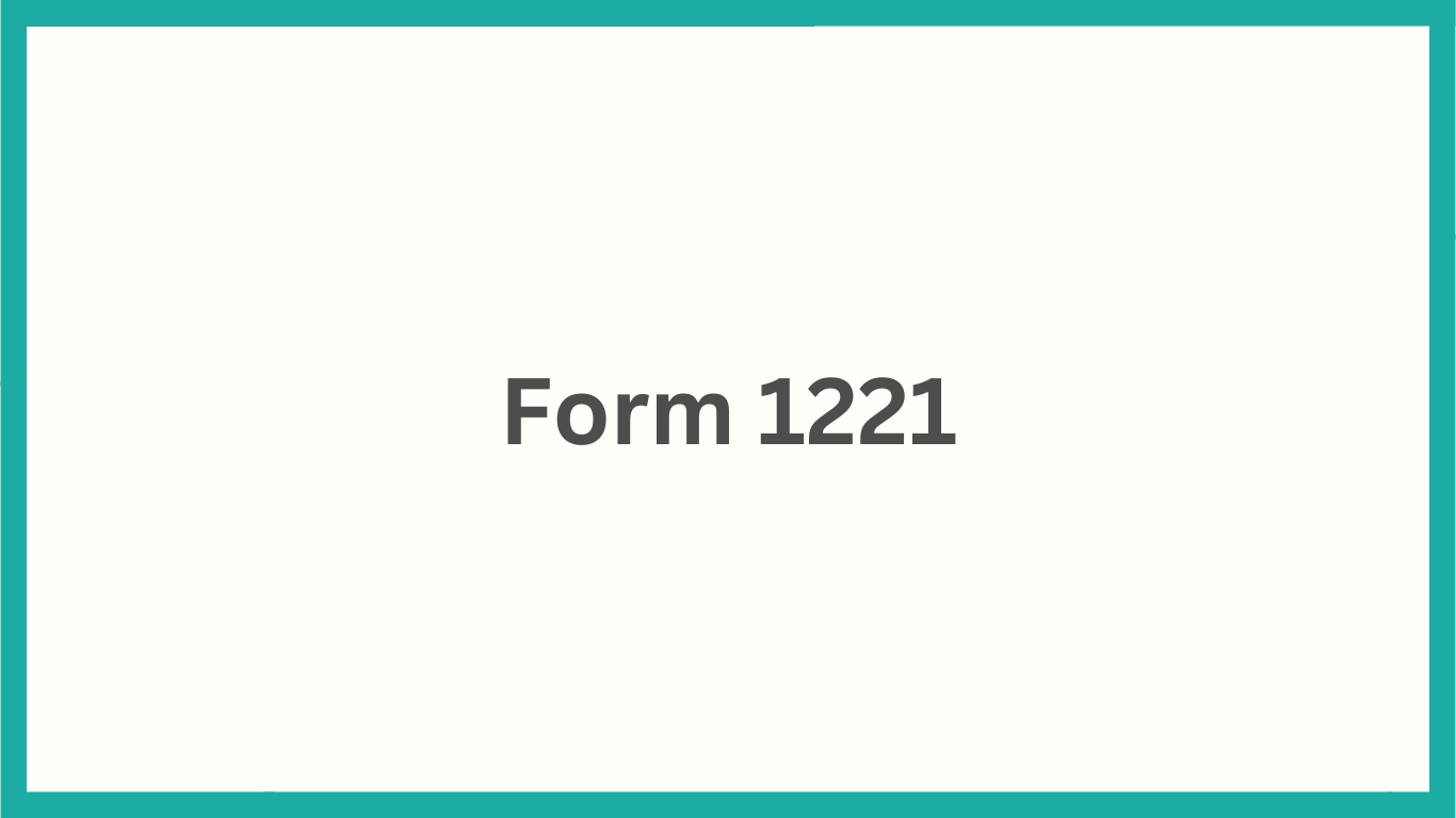 Form 1221 Australia – Additional Personal Particulars