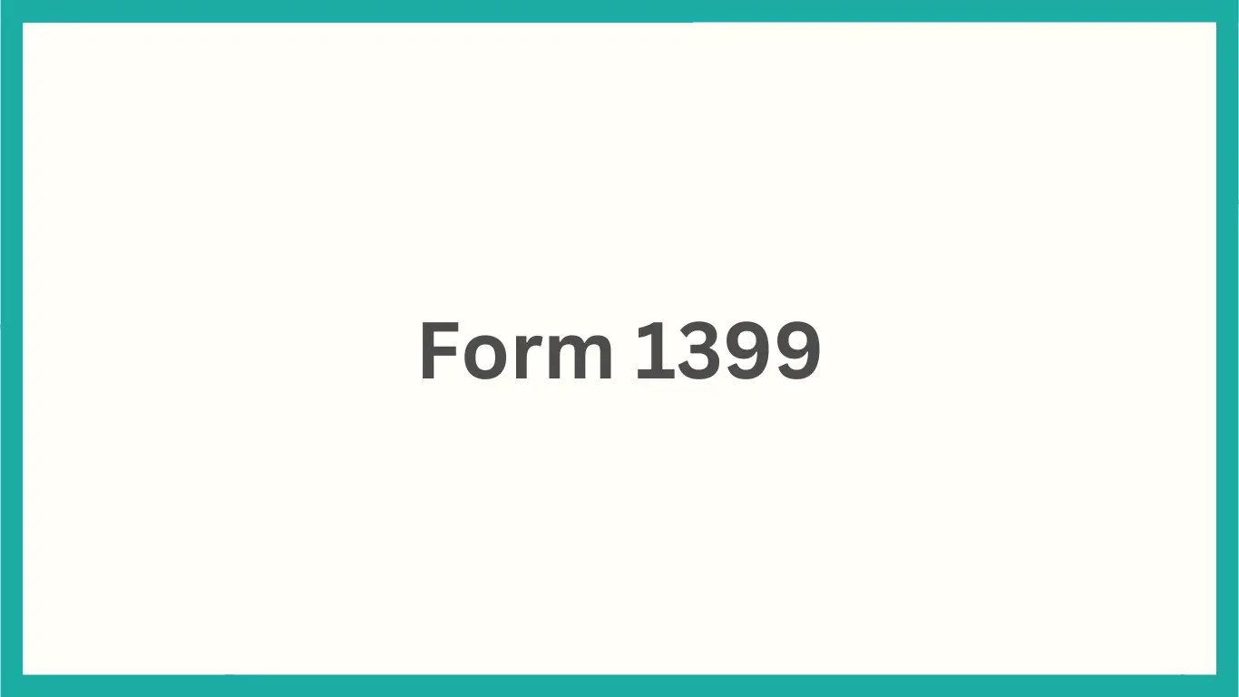 Form 1399 - Declaration of Service